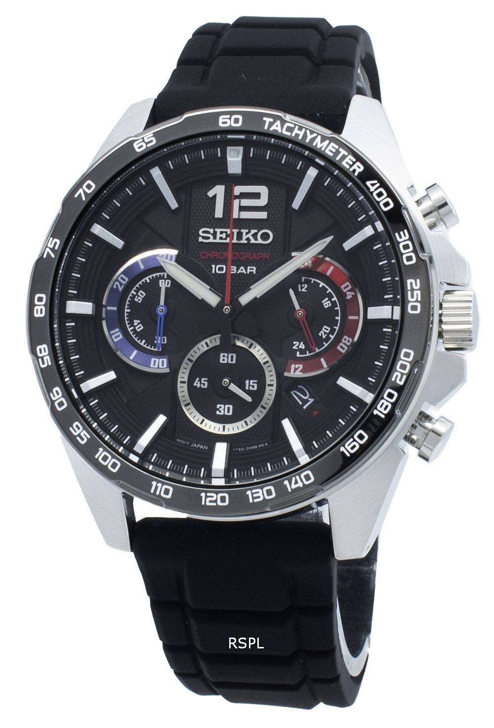 Seiko Chronograph SSB347 SSB347P1 SSB347P Tachymeter Quartz Men's Watc ...